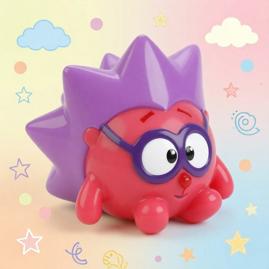 Игрушка для купания ванны - Смешарики, Ёжик из ПВХ, развивающая