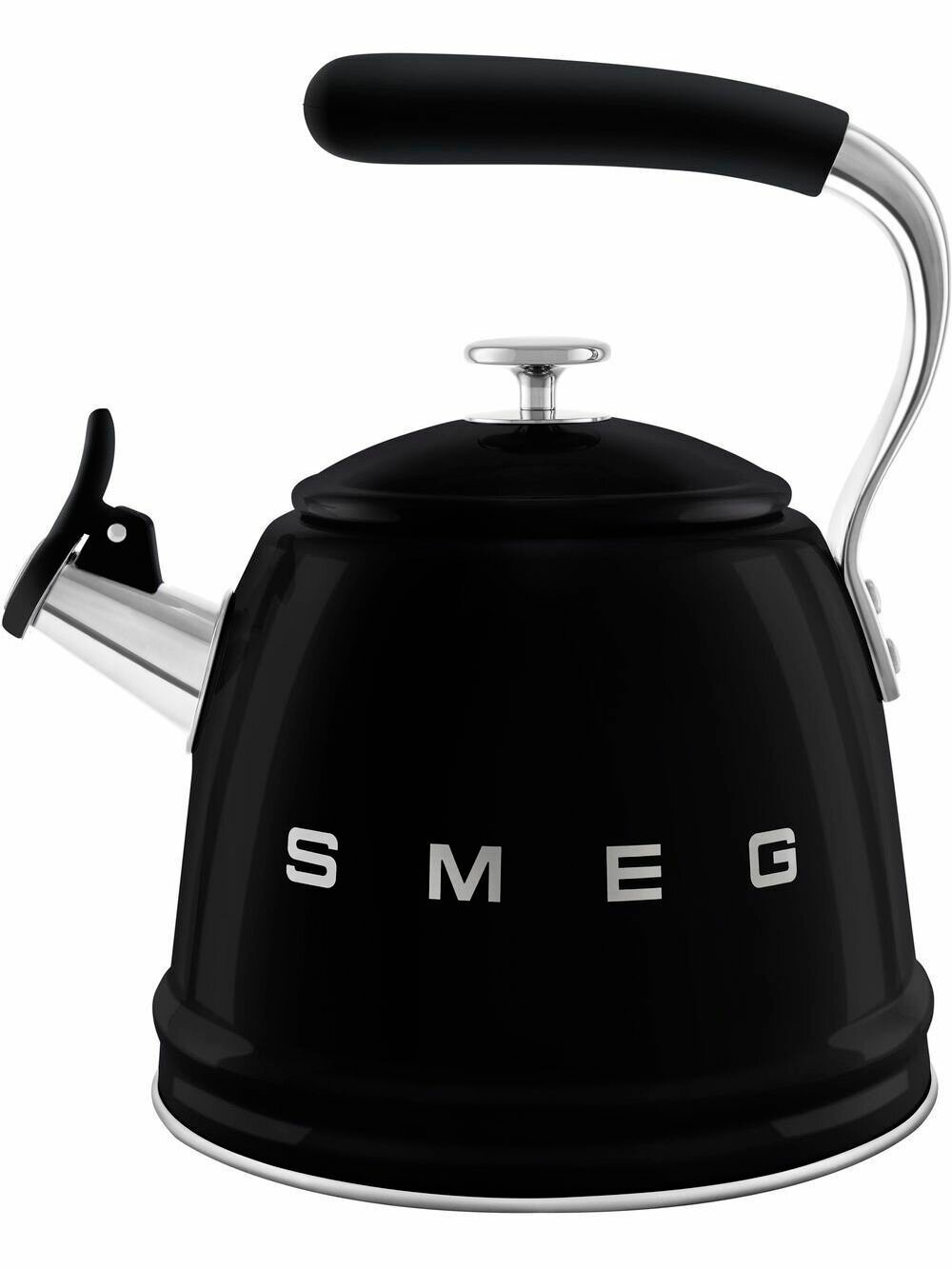 Чайник для плиты Smeg WKF01BL, 2.3 л, эмаль, со свистком