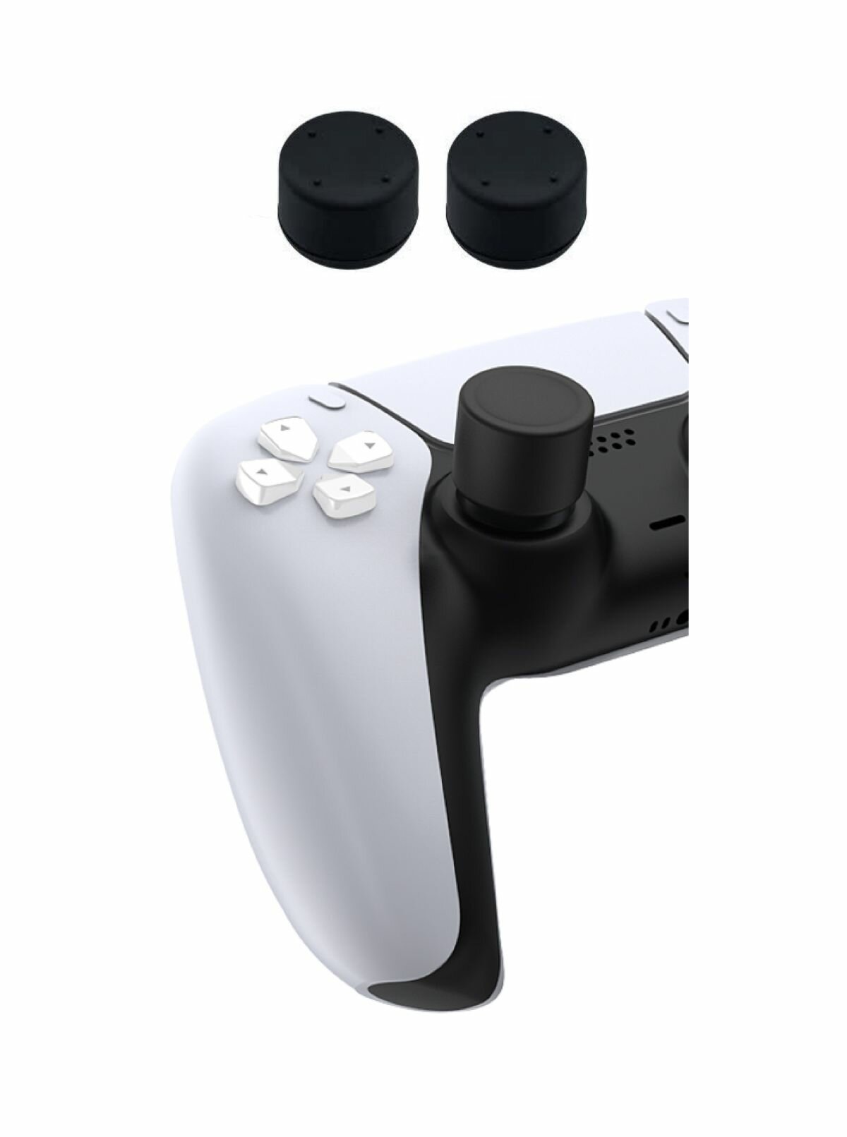 Накладки на стики для геймпада Sony PS5 PS4 Xbox One S X, Series S X Черные 2 штуки высокие