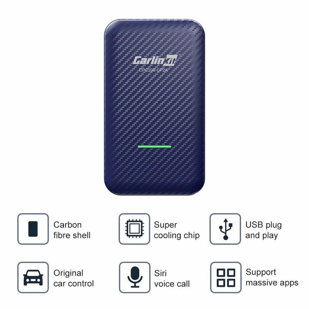 Адаптер Carlinkit с функцией голосового управления, совместим с iPhone