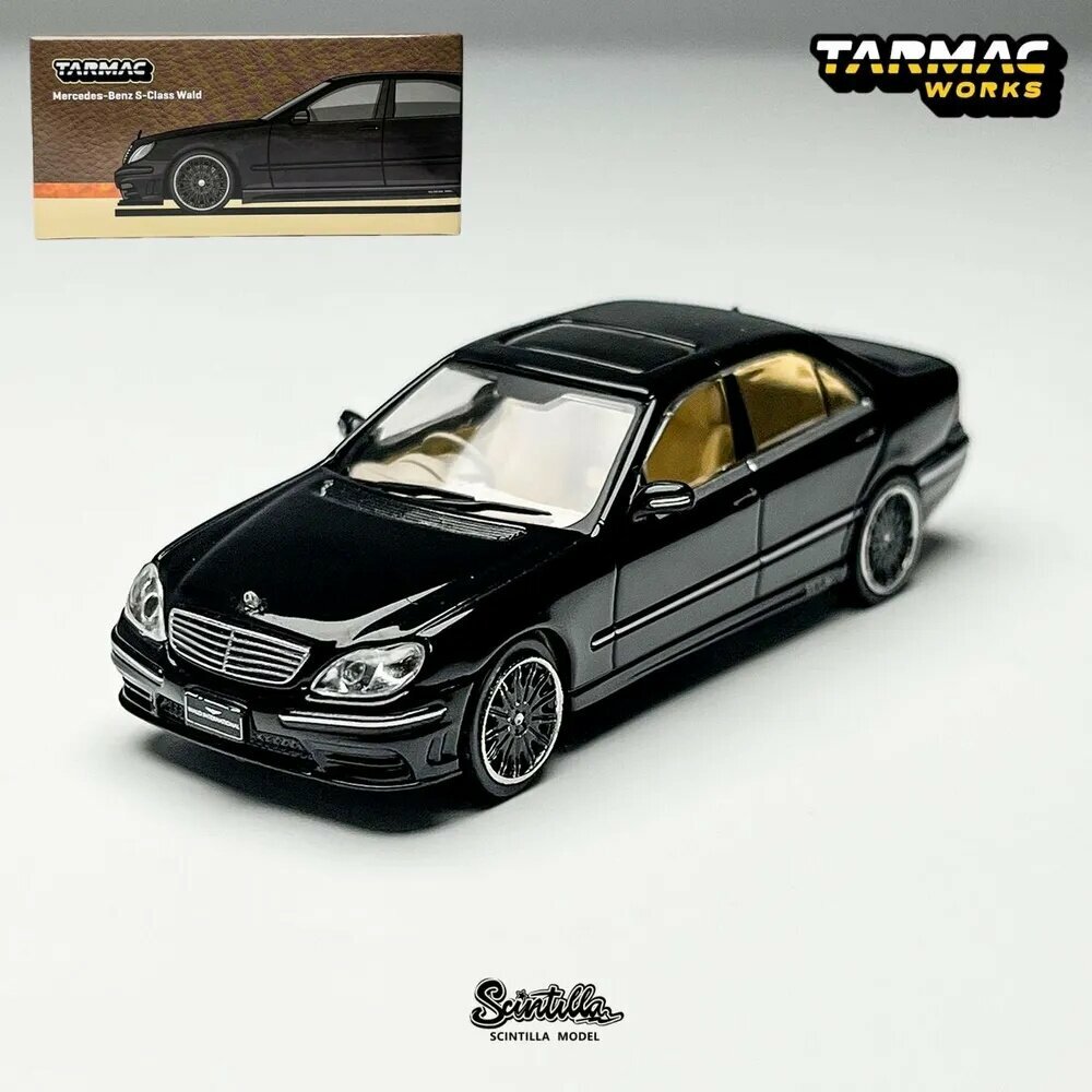 Машинка Tarmac works 1/64 #Mercedes-Benz S-Class Wald Black Литой под давлением автомобильной модели