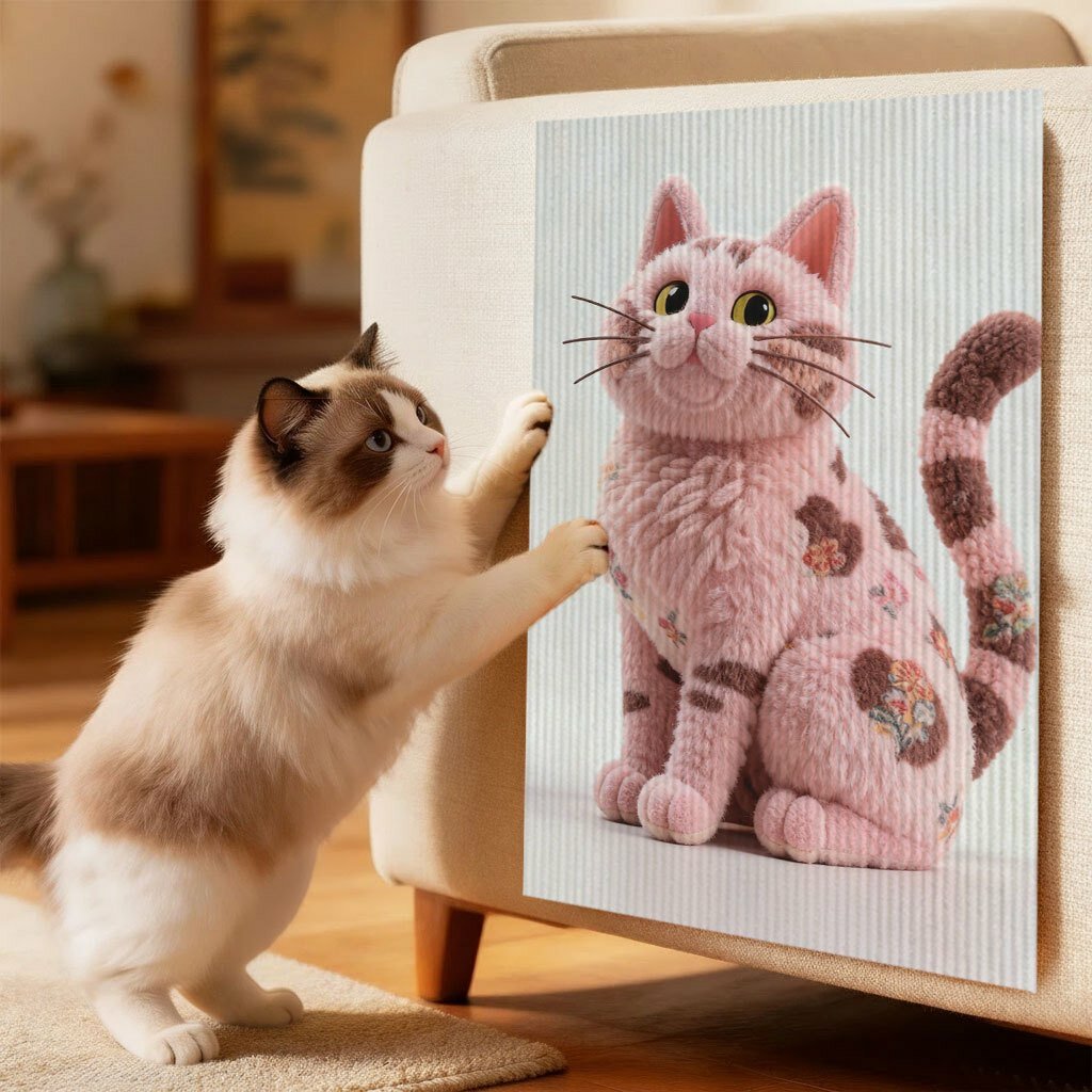 Настенная когтеточка для кошек 40x60 см, клейкая панель для царапанья, интерактивный коврик для лазания, многофункциональная игрушка, аксессуар для праздничного декора на Рождество и Хэллоуин