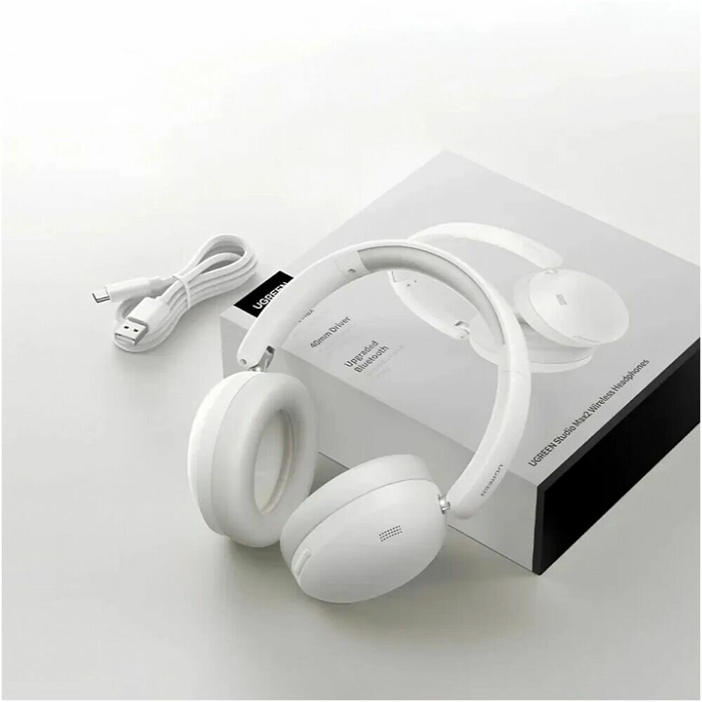 Bluetooth гарнитура Ugreen HP205 (45017) Studio Max2 Light White — фото 1