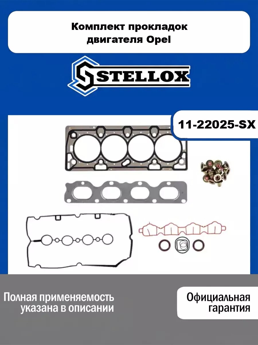 Комплект прокладок двигателя Opel STELLOX 11-22025-SX