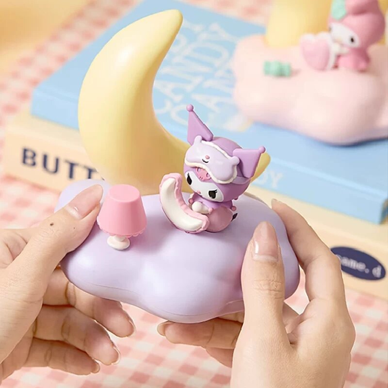 Светодиодный ночник MINISO Sanrio Ocean Treasure с перезаряжаемой батареей, украшение в виде ракушки Куроми с жемчугом