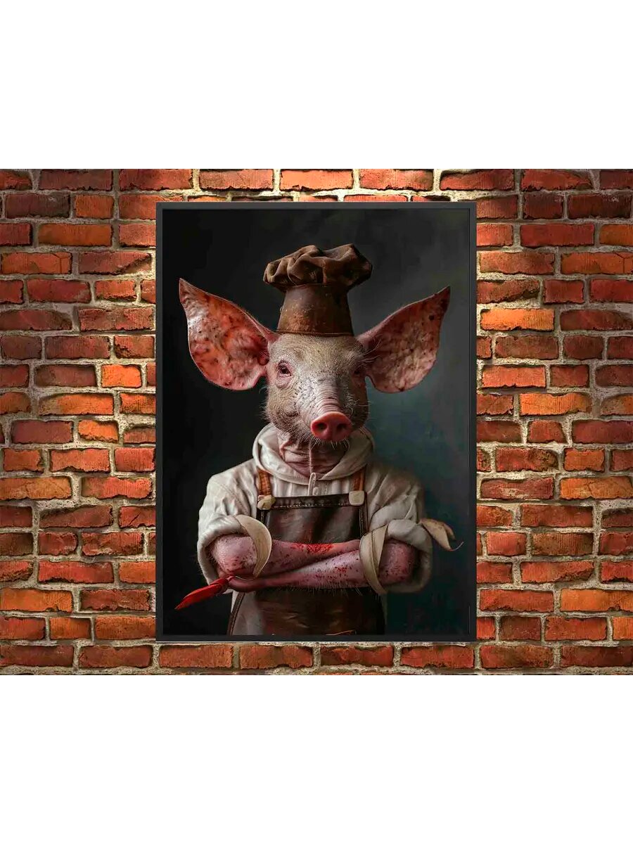 Приготовление мяса из трубкозуба 1, Плакат 30x42см