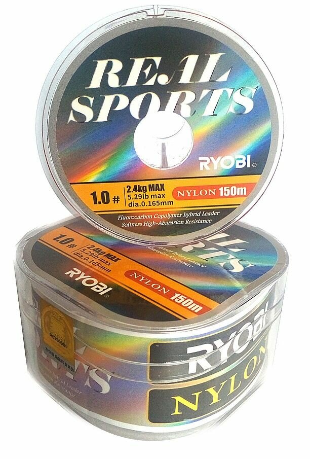 Леска RYOBI Real Sports-02 #0.8, 0.148mm,1.9kg, зеленая