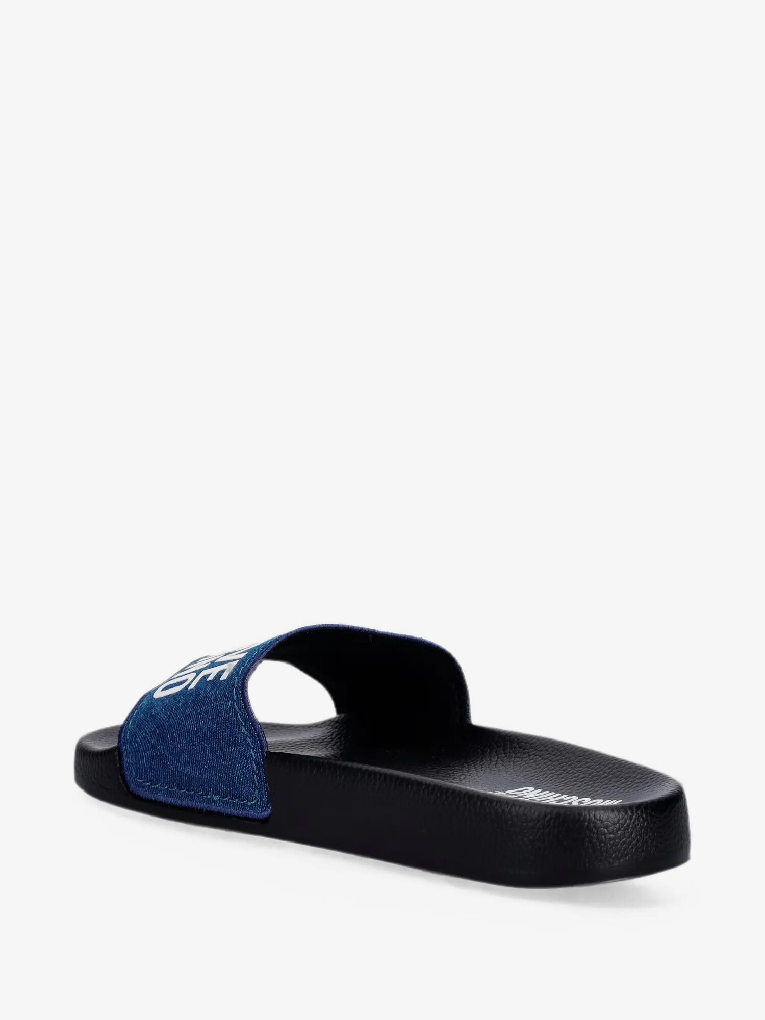 Шлёпанцы LOVE MOSCHINO Logo-print denim slides, размер 39, синий — фото 1
