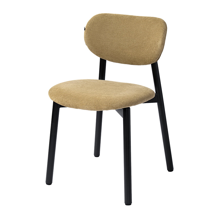 Стул Round кухонный мягкий дизайнерский рогожка фисташковый Bergenson Bjorn BB0000686