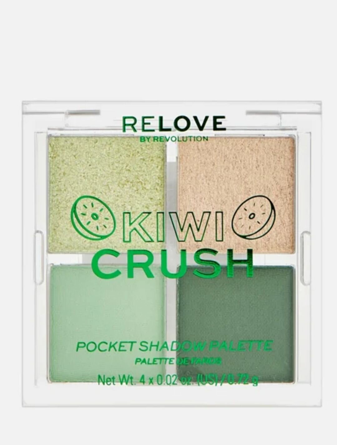 Палетка теней RELOVE REVOLUTION pocket palette Kiwi Crush