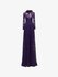 Платье Gemy Maalouf Patterned-lace long-sleeves maxi dress, размер 6, фиолетовый