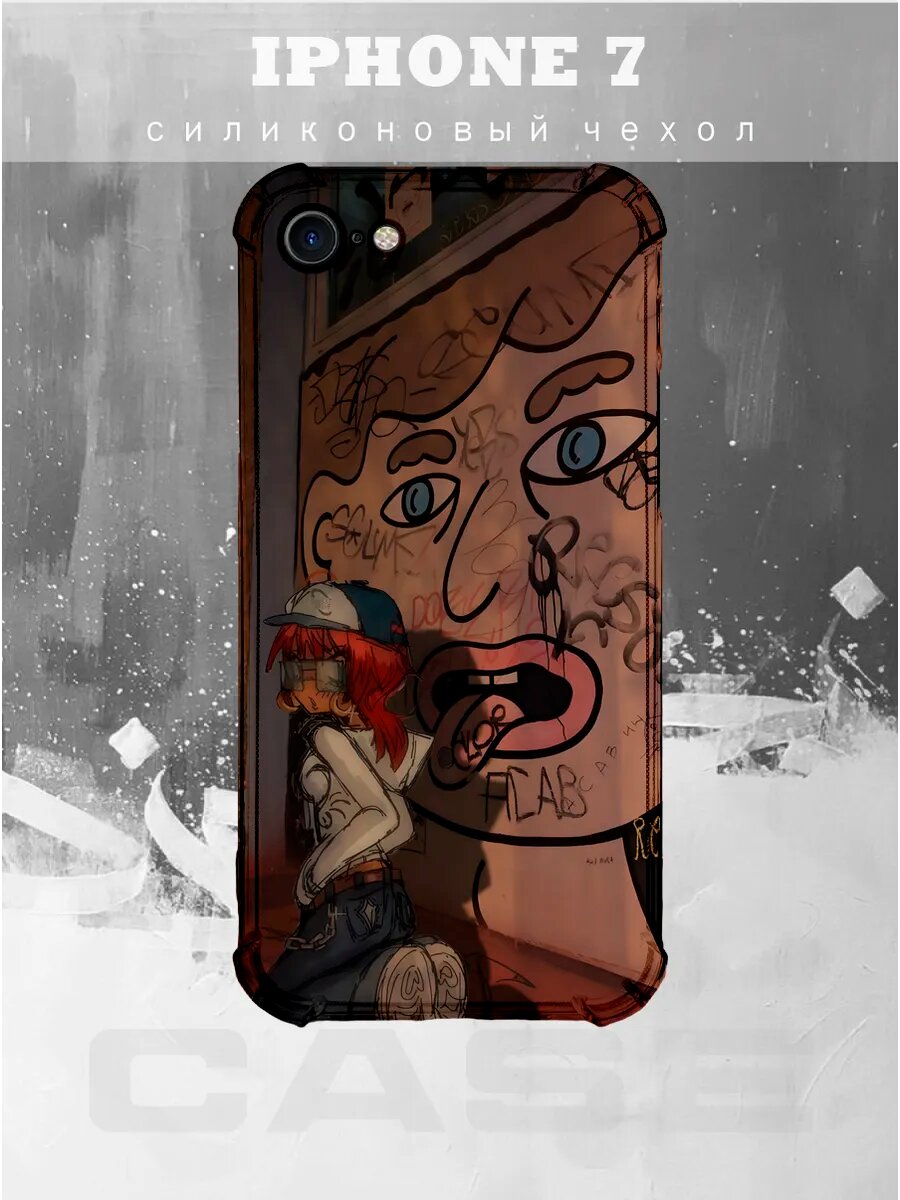 Чехол на IPHONE 7 с принтом девочка