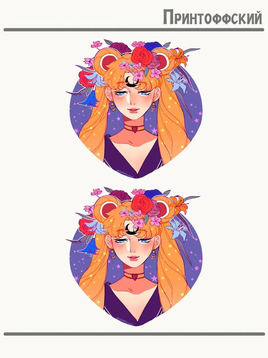 2-е (Две) Термонаклейки аниме сейлор МУН SAILOR MOON