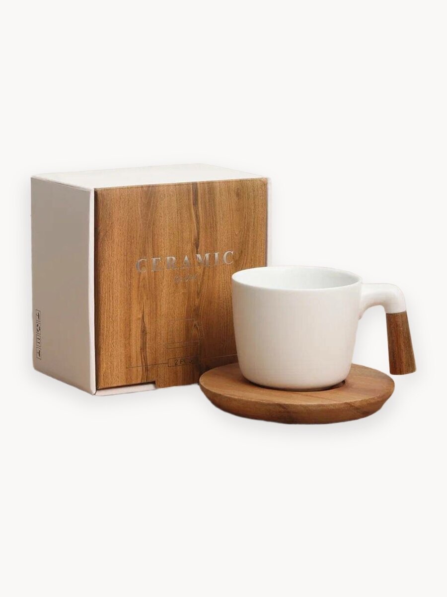 Чашка керамическая в подарочной упаковке, 250 мл, белый цвет