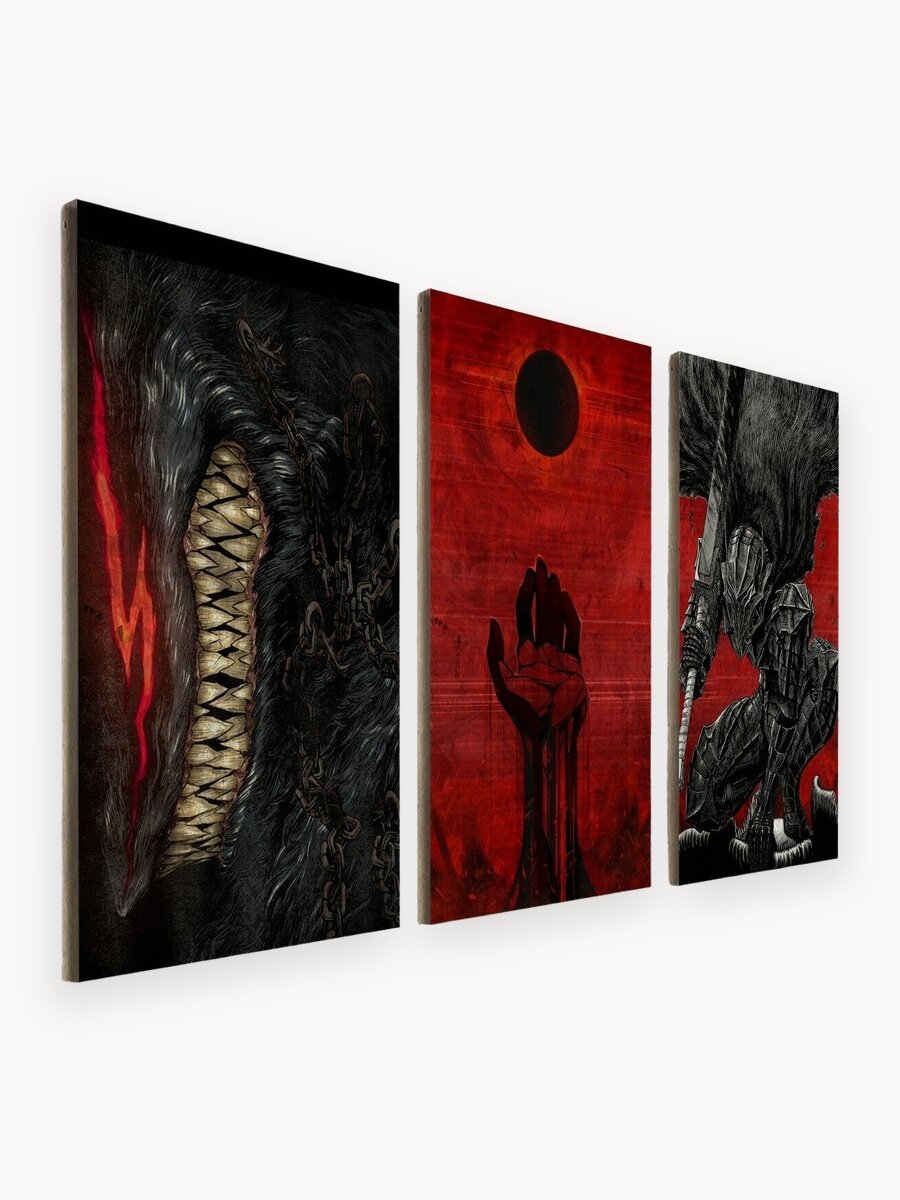 Модульная картина Аниме берсерк (Гатс, Гриффит, Каска) - 1085