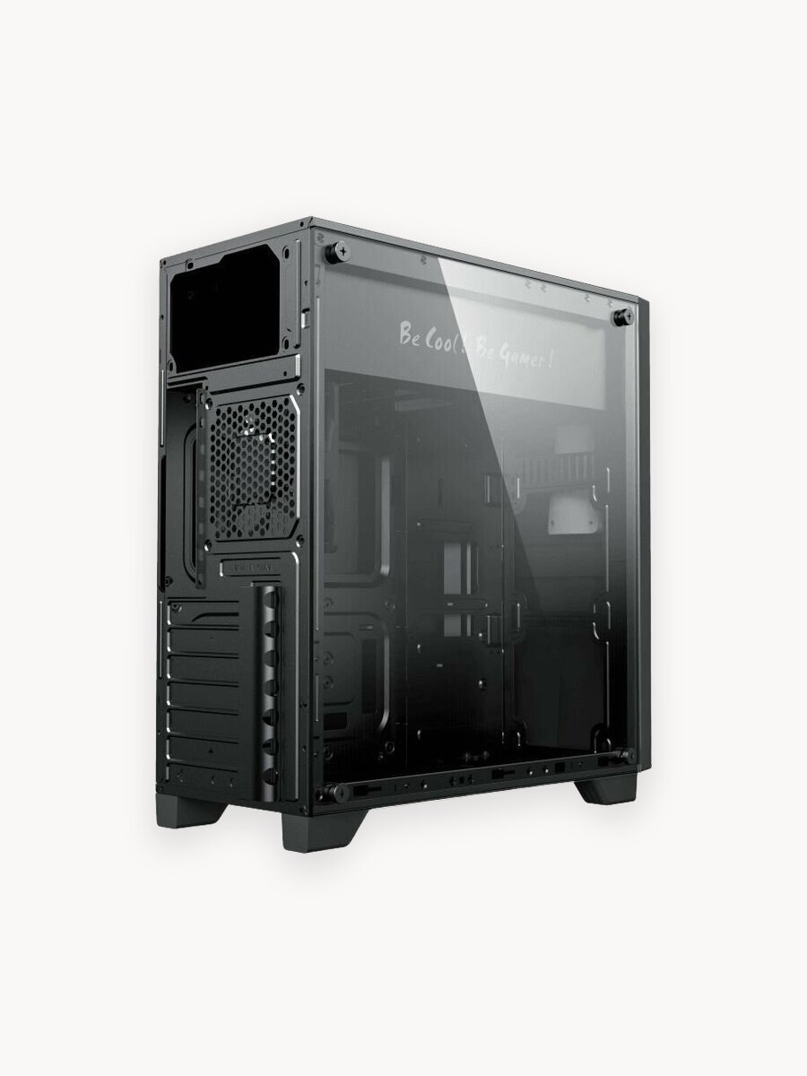 Корпус для ПК GAMEMAX Nova N5 (Черный Midi-Tower ATX, Micro-ATX, Mini-ITX CPU 156 мм VGA 360мм Закаленное стекло USB 3.0, 1*120мм вент)