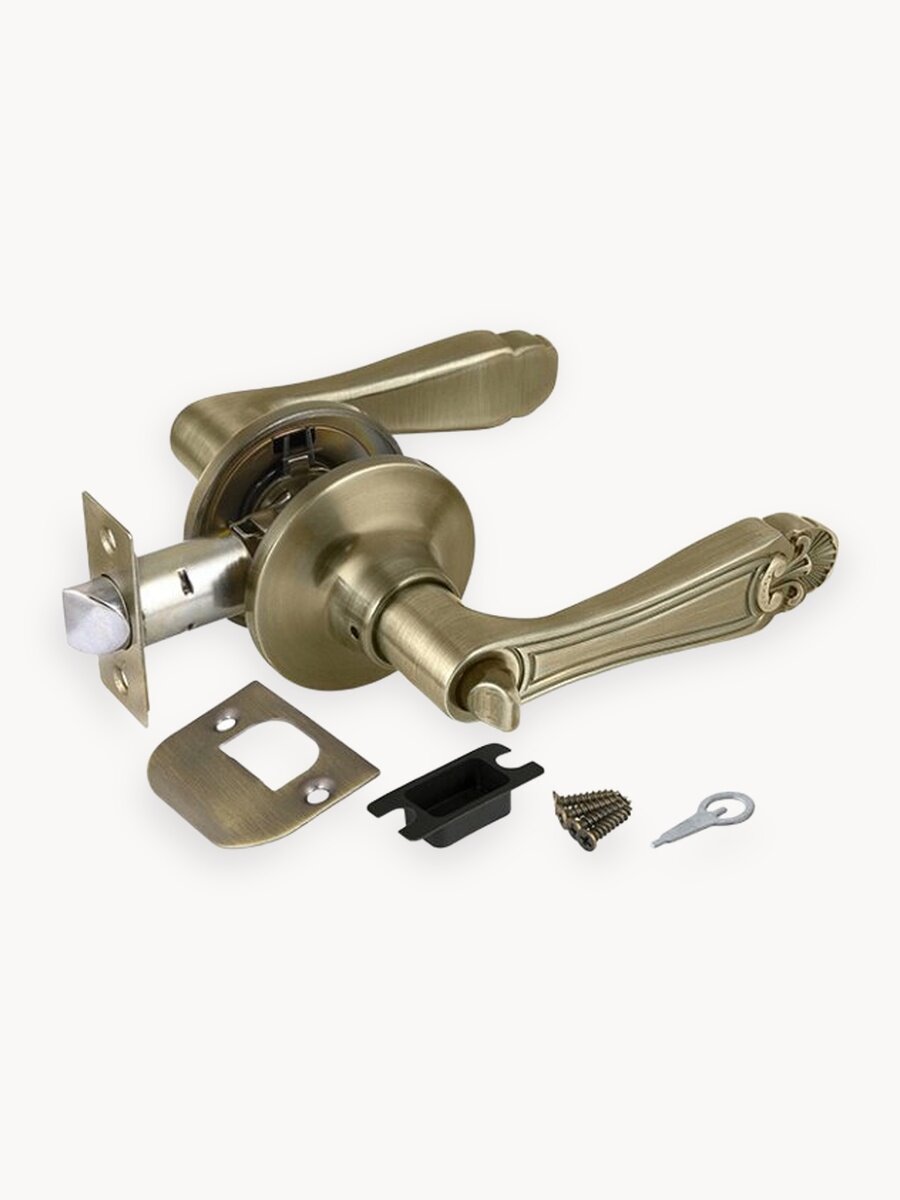 Ручка защелка Punto DK637 AB-BK (6037 AB-B ) (фик.) бронза