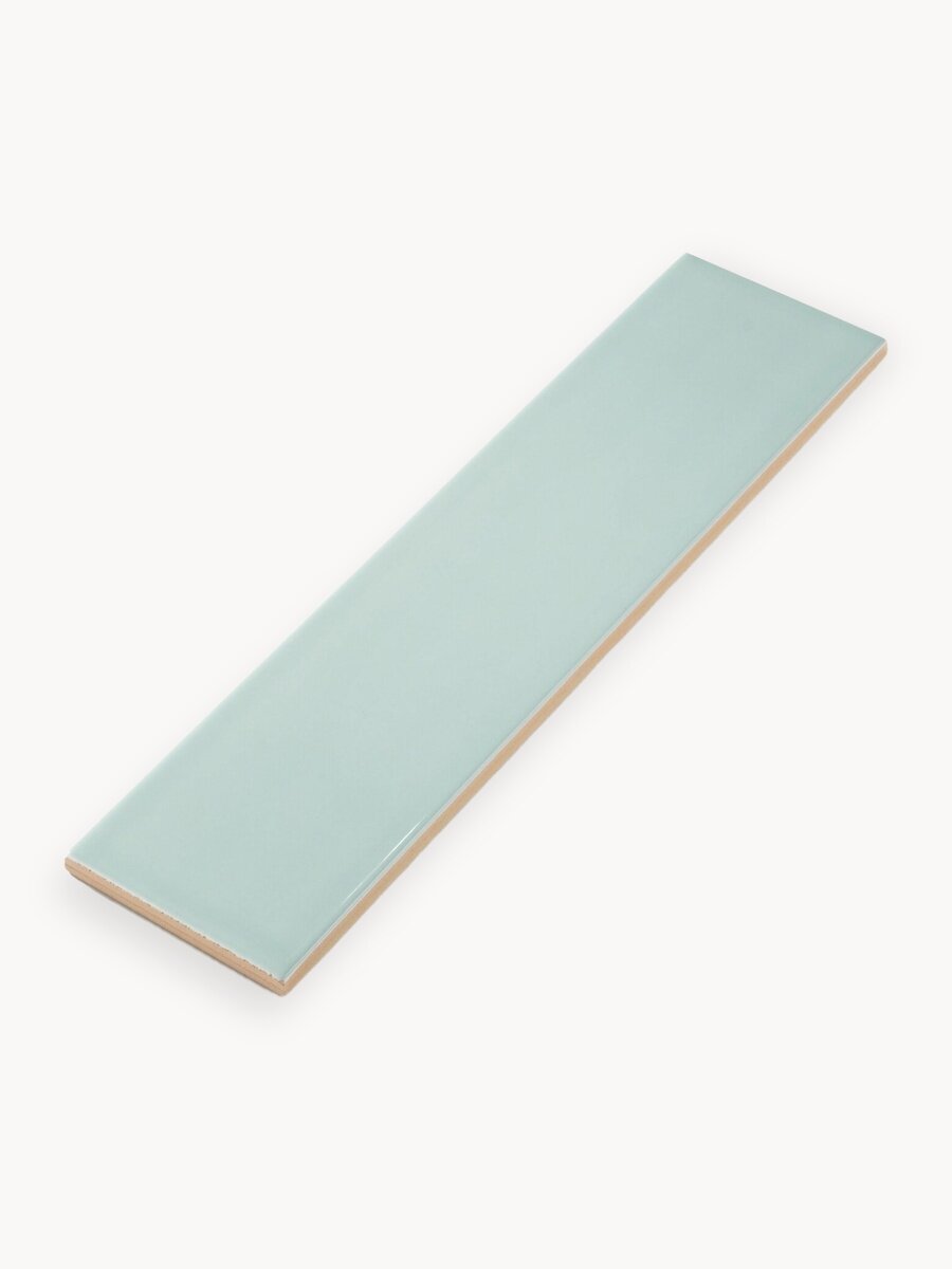 Керамическая плитка Аник нефрит (голубая) глянцевая 30х7,5 см 44 шт мелкоформатная Йорта для ванной, кухни