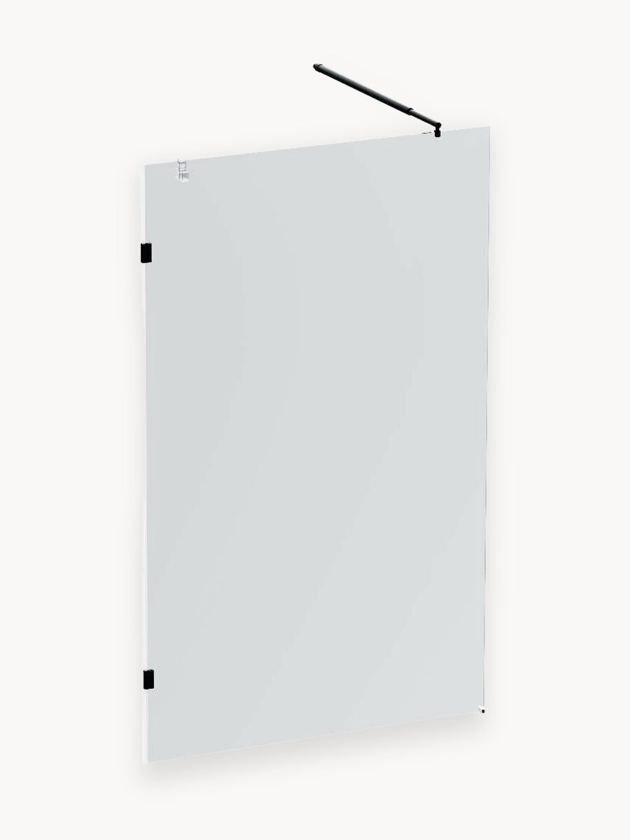 Душевая перегородка AM.PM X-Joy 120x195 см, профиль матовый черный, стекло прозрачное, универсальная