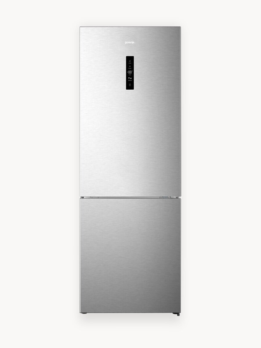 Холодильник Gorenje NRK720EAXL4 серый, двухкамерный, общий объем 538л, с разморозкой No Frost, морозильная камера: снизу