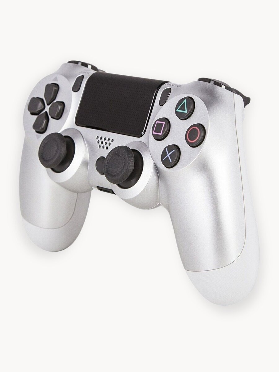 Беспроводной геймпад(джойстик) для PS4 / PS5 / ПК Bluetooth, Серебристый