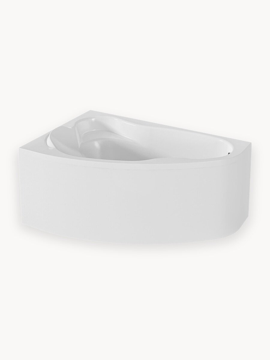 Ванна акриловая 140х90 см ELEN комплект 4в1: ванна левый угол, экран, стальной каркас, слив-перелив 01пэй1490лкп