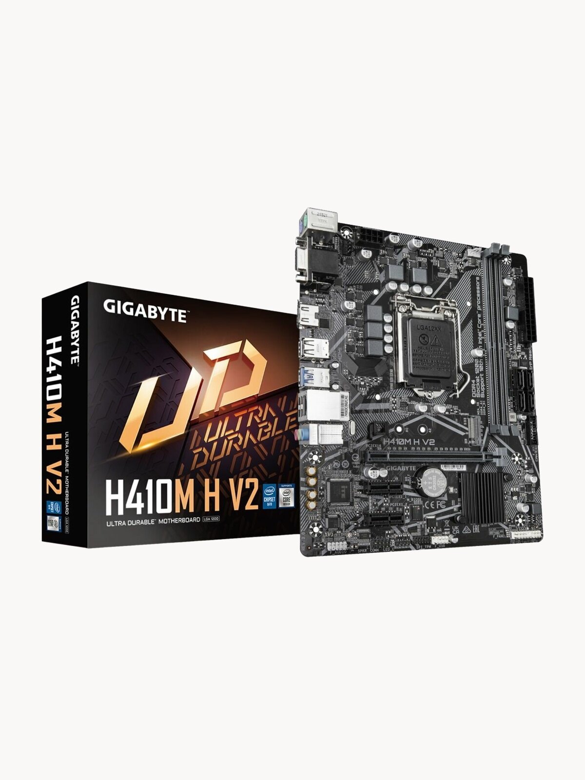 Материнская плата Gigabyte H410M H V2 2.1, LGA1200, Intel Q470, Micro-ATX, RTL (H410M H V2 2.1)