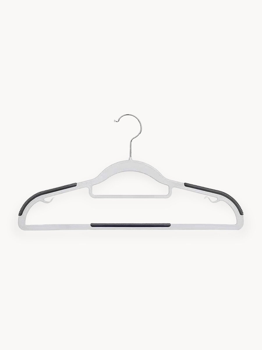 Вешалка-плечики для одежды Ridberg Basic пластиковые со вставками 10 шт (White)