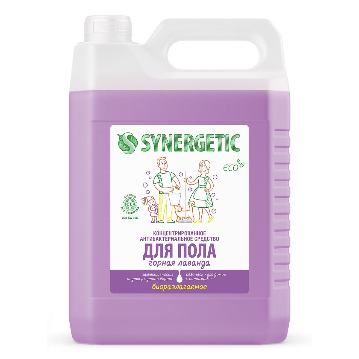 Средство моющее для пола Synergetic горная лаванда 5л