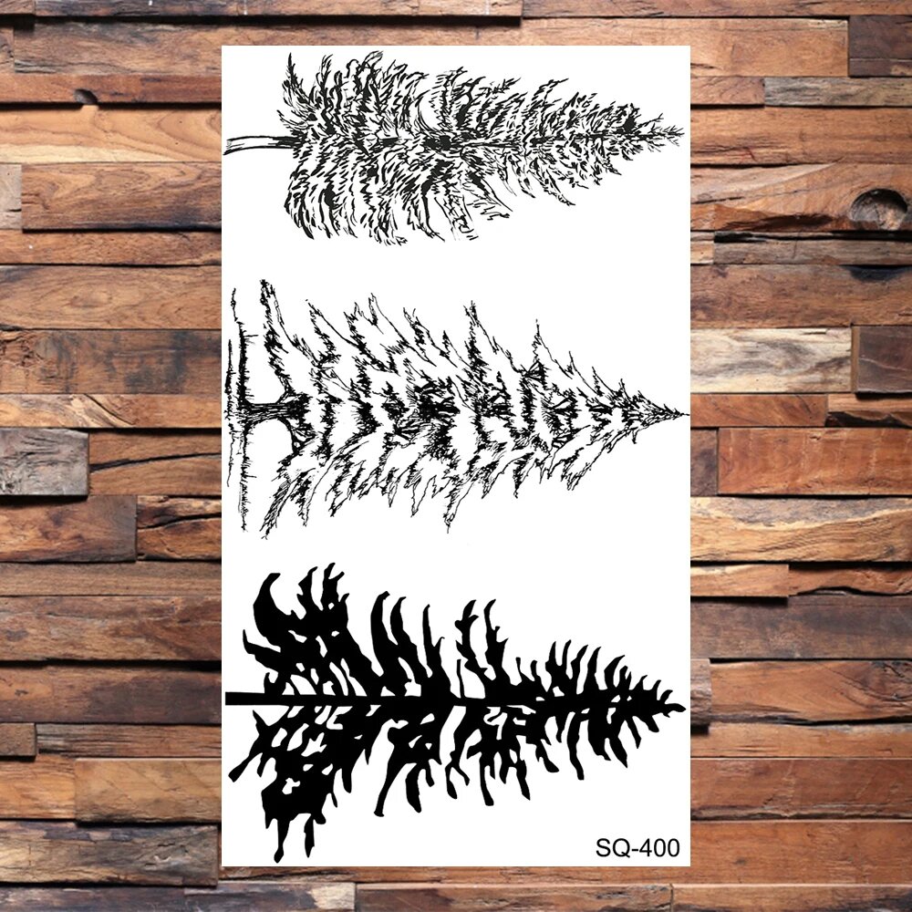 Временные татуировки FANRUI, лес, киты, горы, волны ASQ400