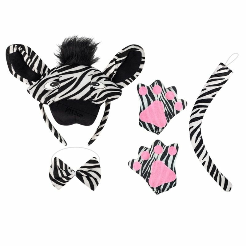 Реквизит для выступления мультяшных животных zebra-объемные губчатые перчатки zebra из трех частей