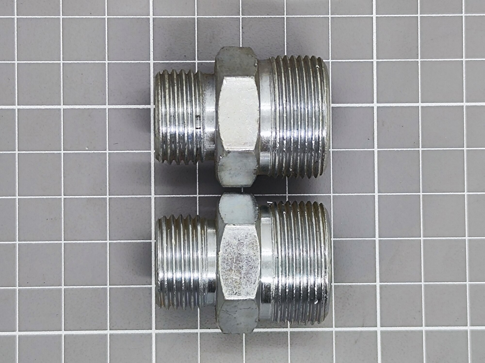 Адаптер BSP 1/2" - DK M27x1,5мм (ш-ш) переходной прямой для РВД и гидравлических систем (2 шт)