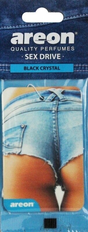 Ароматизатор на зеркало Areon SEX DRIVE Black Crystal черный кристалл