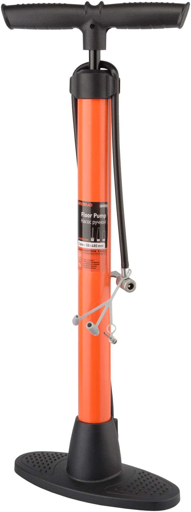 Насос ручной воздушный 3 Атм L100хB220хH570мм/Накачка подкачка шин Авто Мото Техники/Надувных конструкций изделий/Насадки многофункциональные универсальные
