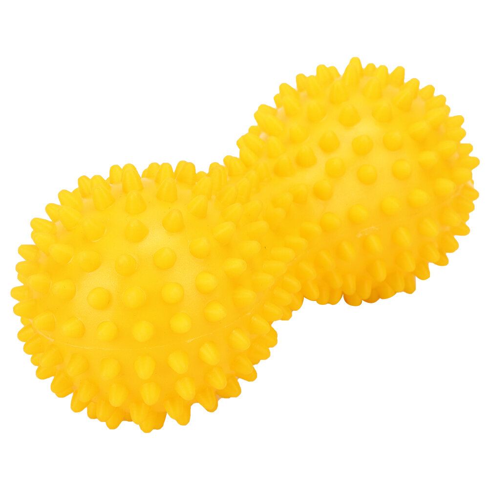 Острый массажный мяч из ПВХ, фасция, мышцы рук, релаксационный мяч для ног и ног для фитнеса, йога-желтый