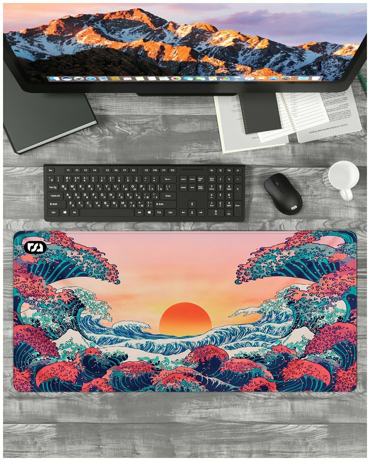 Игровой коврик RSQ Gaming XL, 800х400 мм