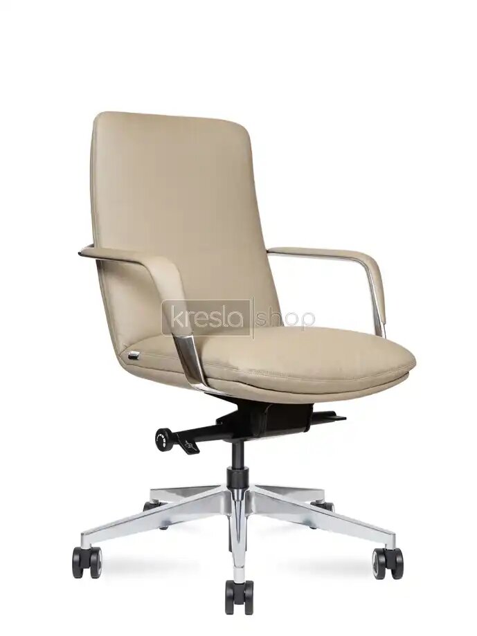 Кресло для переговорной Norden Neo LB HD-2218-4 L LB latte бежевая кожа