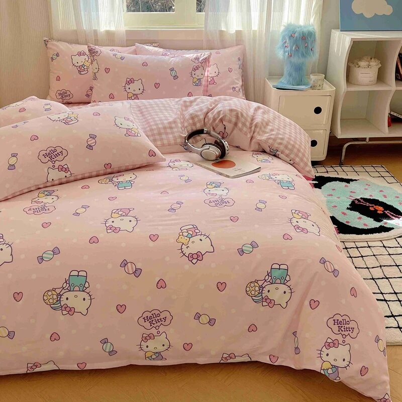 Пододеяльник Hello Kitty розовый 100% полиэстер