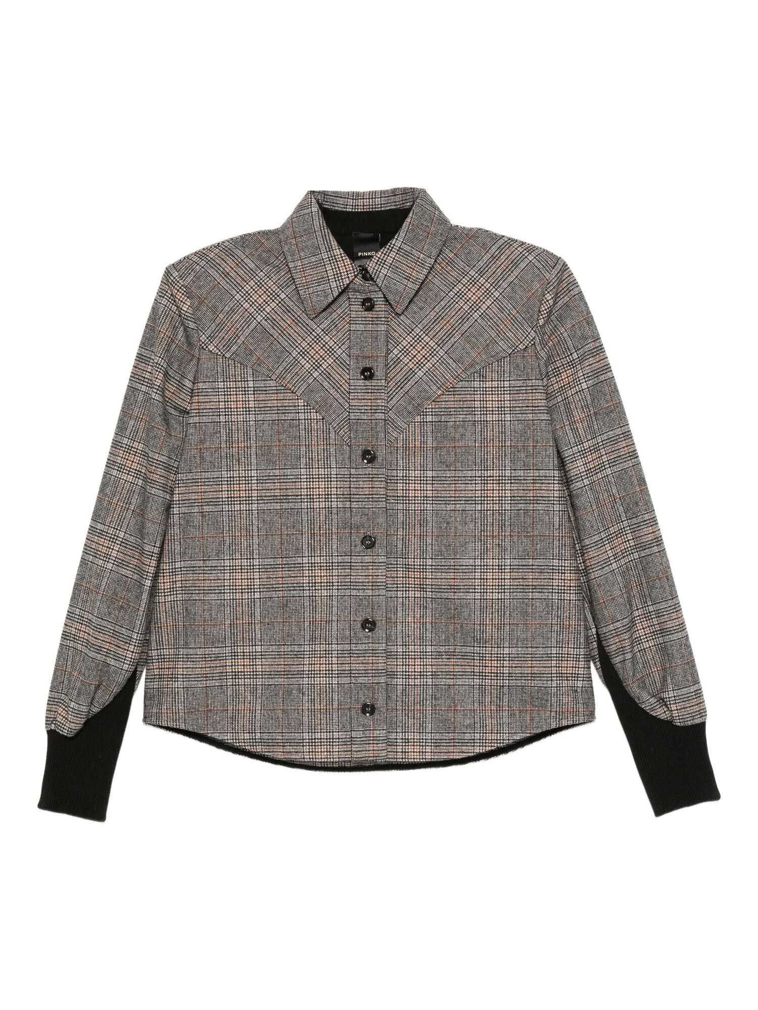 Рубашка Checked panelled shirt
