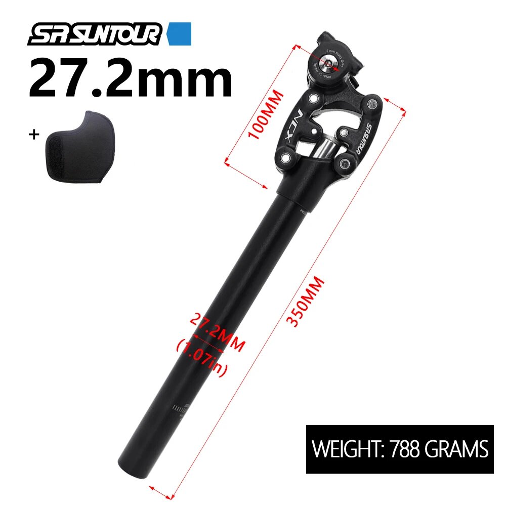 SR SUNTOUR NCX Подседельный штырь амортизатор 50 мм, Черный