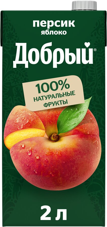 Напиток сокосодержащий добрый Яблоко, персик, 2л
