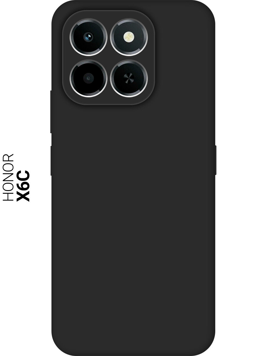 Силиконовый чехол на Honor X6C матовый черный