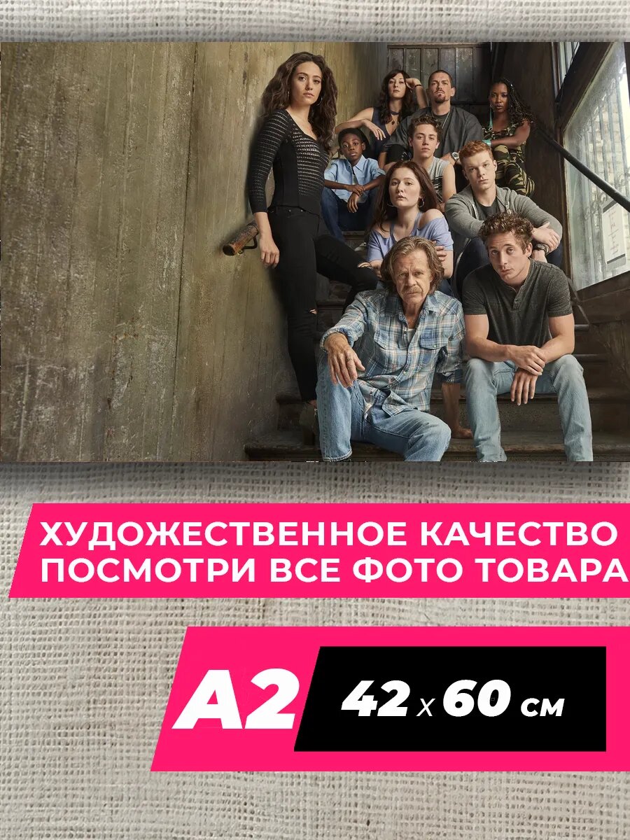 Постер Бесстыжие на стену 37 Shameless A2, матовая фотобумага премиум качества