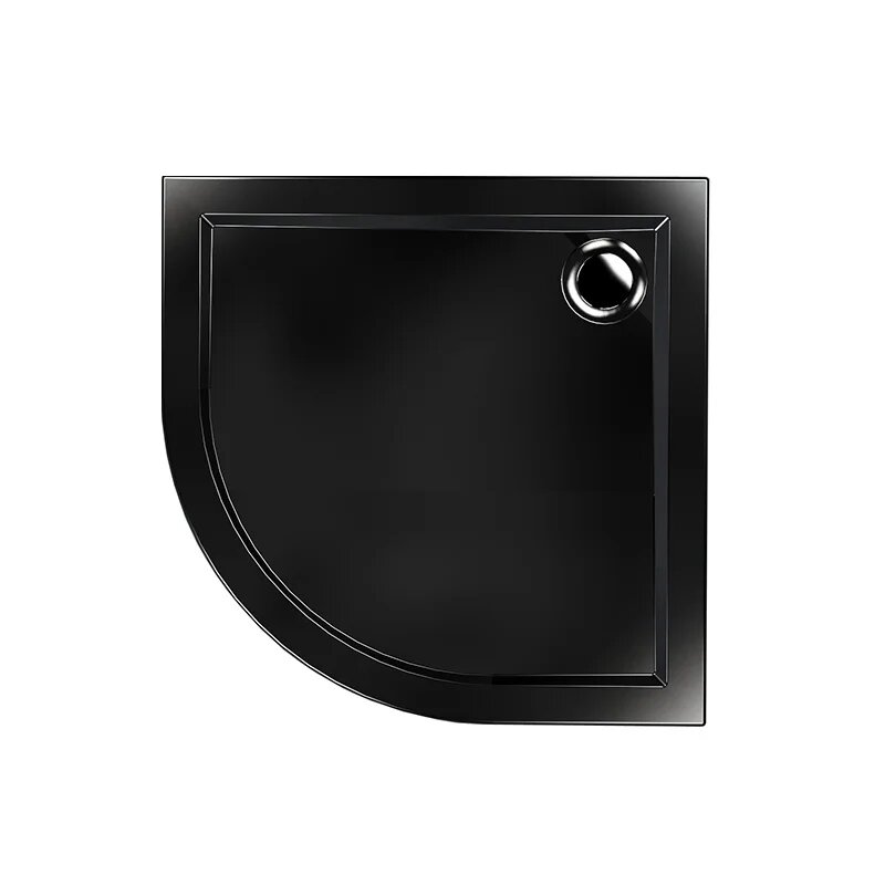 Поддон для душа Melodia della vita Allegro 19191 80x80 см, акриловый, черный, угловой, низкий, российский