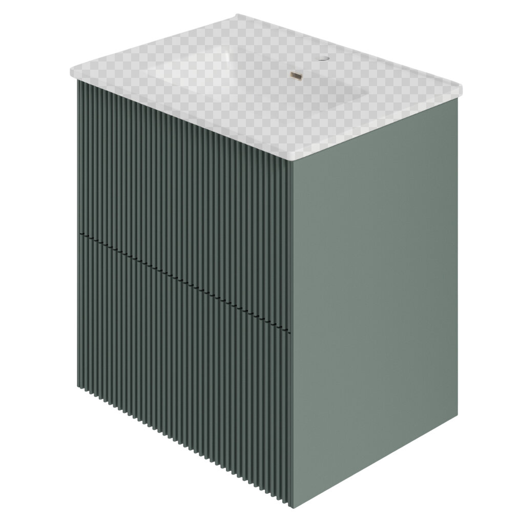 Тумба под раковину La Fenice Terra 60 FNC-01-TER-G-60-2 серо-зелёный матовый