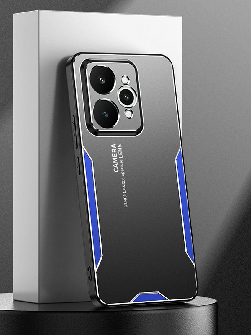 Подходит для мобильного телефона Realme 15 Pro, защитного чехла для мобильного телефона, металлической задней пластины из алюминиевого сплава + бордюр из ТПУ
