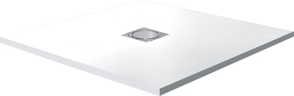 Поддон для душа RGW Stone Tray ST-0088W из искусственного камня, 80x80 см, квадратный, низкий, с антискользящим покрытием, немецкий