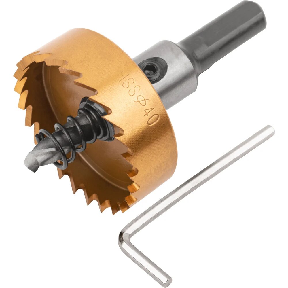 FIT Коронка кольцевая по металлу, HSS сталь, титановое покрытие 40 мм 36872