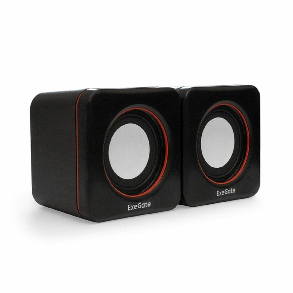 EXEGATE Колонки EX287050RUS Акустическая система 2.0 Disco 160 питание USB, 2х3Вт 6Вт RMS , 100 - 20000Гц, черный