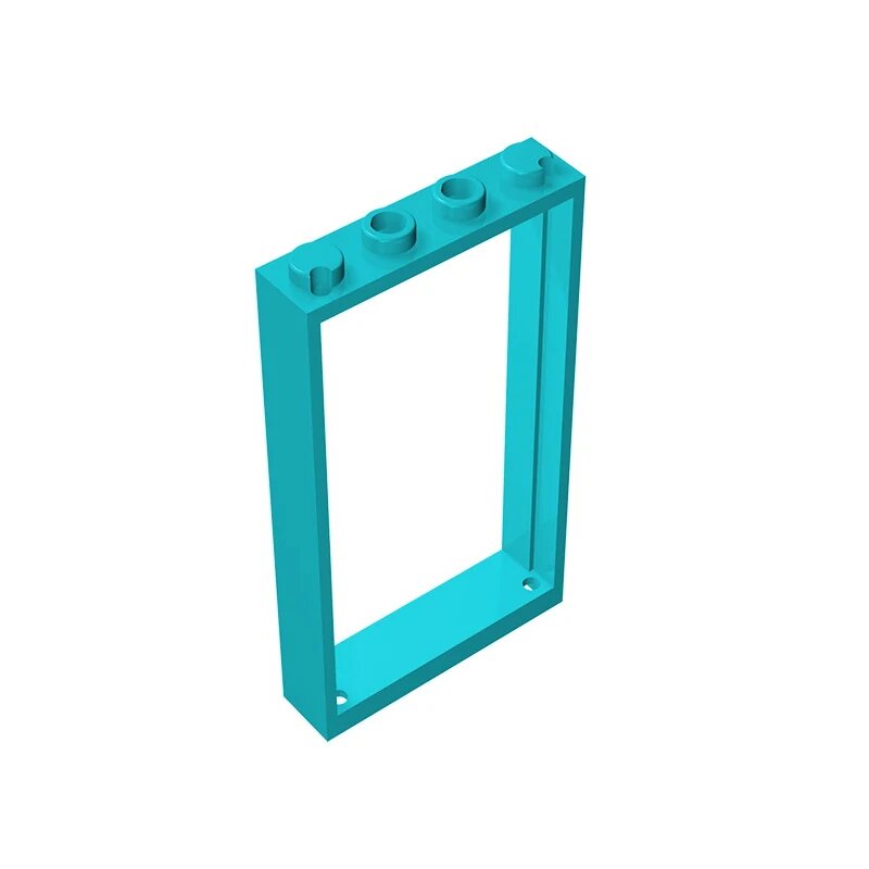Gobricks пластиковые блоки для сборки двери 1х4х6 с 2 отверстиями, Бирюзовый, Унисекс